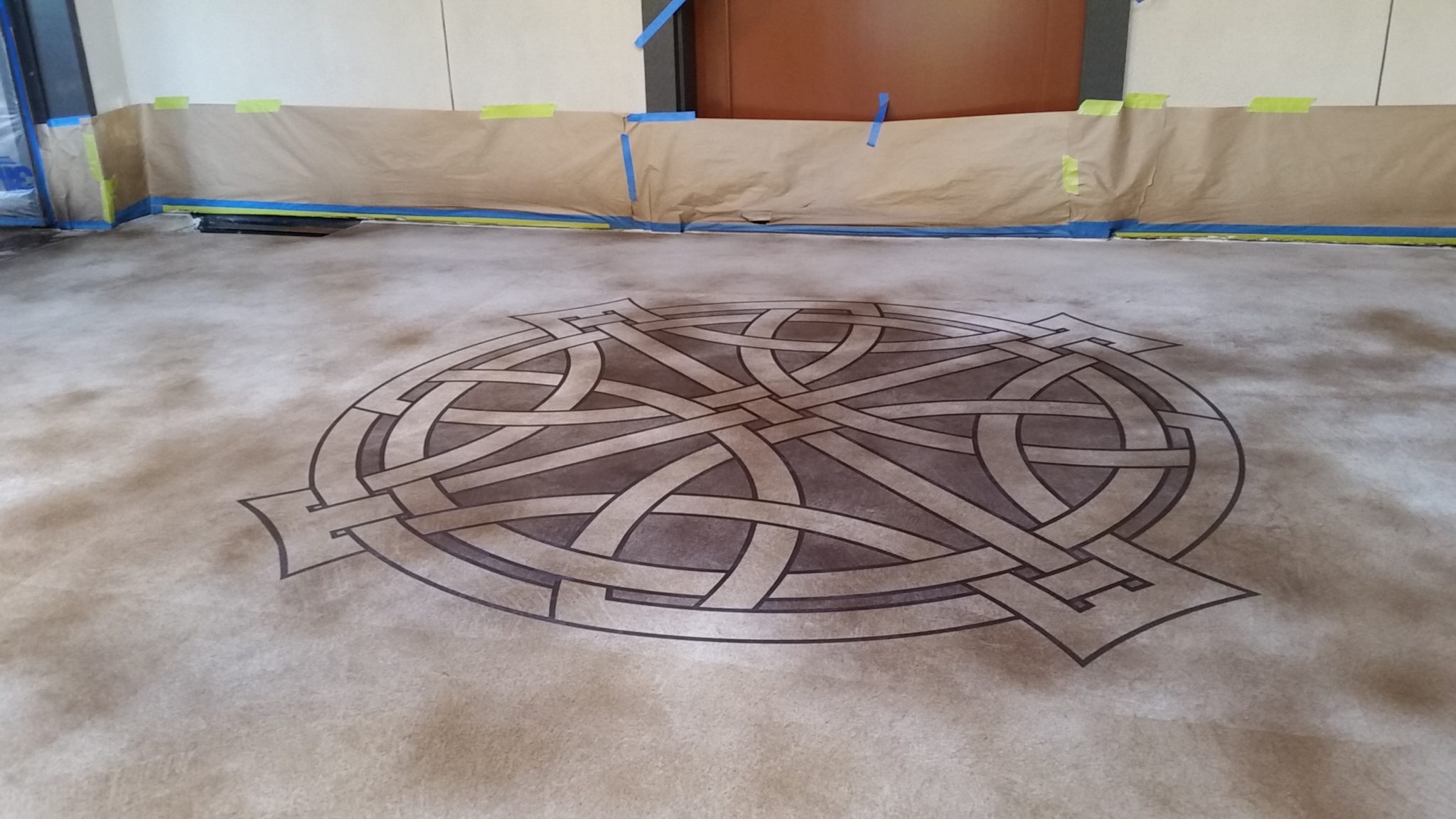 How To Stencil A Concrete Floor - Seattle Surfaces